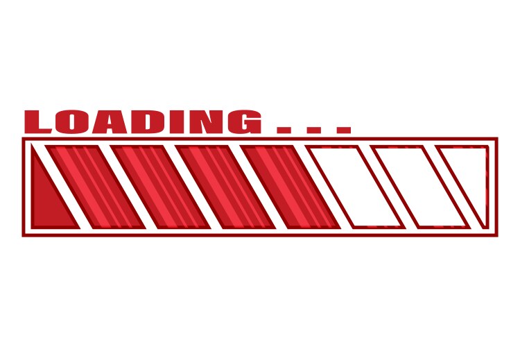 Progress bar sticker Royalty Free Vector Image