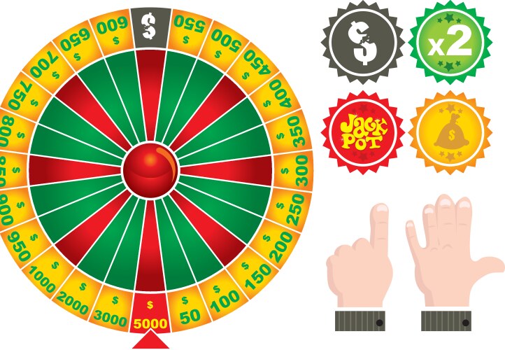 American roulette wheel Royalty Free Vector Image