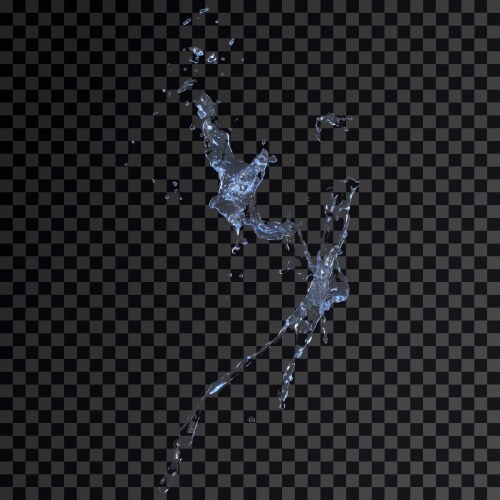 Water spill puddle on a isolated transparent Vector Image