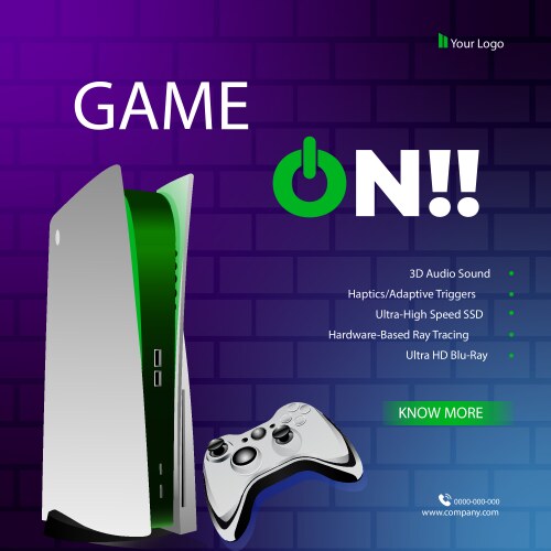 Banner design of game play Royalty Free Vector Image