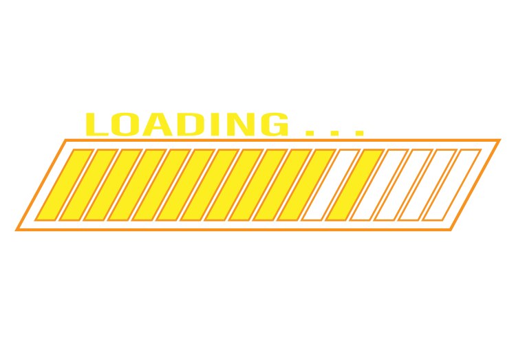 Progress bar sticker Royalty Free Vector Image