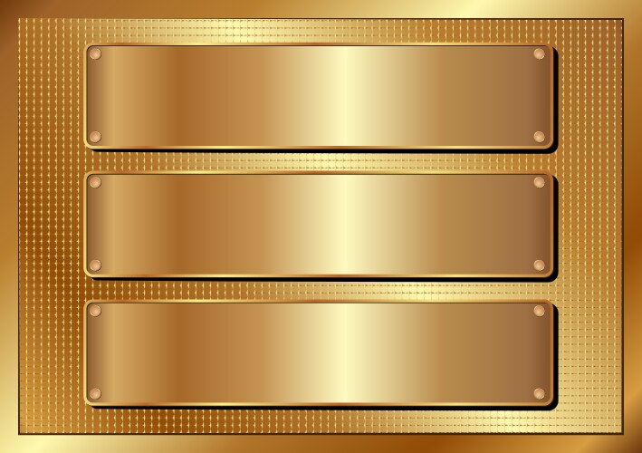 Three plaques Royalty Free Vector Image - VectorStock
