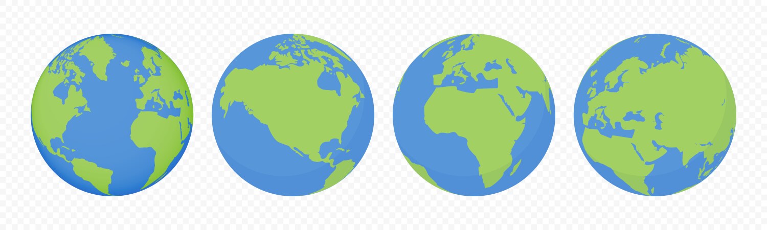 Earth globe icon world planet map Royalty Free Vector Image