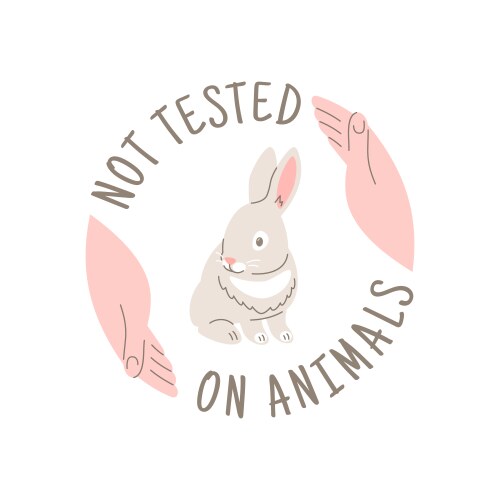 Cruelty free not tested on animals sticker Vector Image