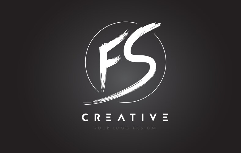 Fs letters logo design slim creative simple black Vector Image