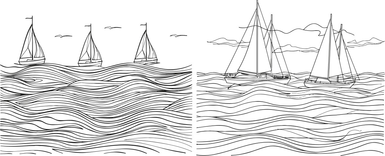 Continuous line drawing clouds Royalty Free Vector Image