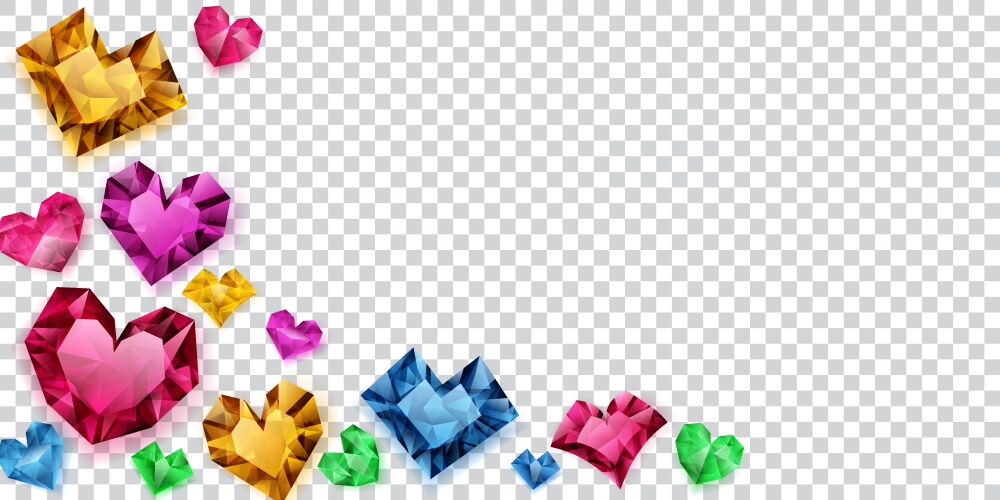 Crystal faceted heart Royalty Free Vector Image