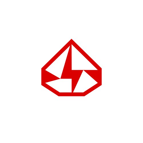 Electric diamond logo diamond yellow logo Vector Image