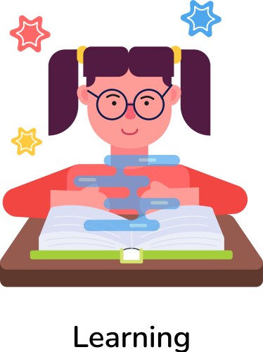 Enjoy learning Royalty Free Vector Image - VectorStock