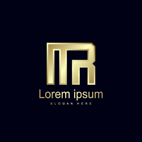 Letter mr logo Vector Images & Graphics for Commercial Use | VectorStock