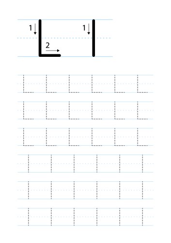 Letter L Tracing Alphabet Worksheets Vector Images (over 170)