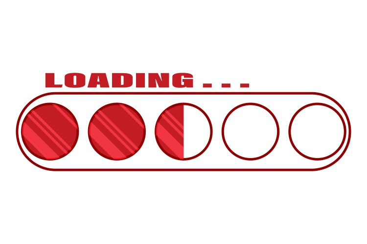 Progress bar sticker Royalty Free Vector Image