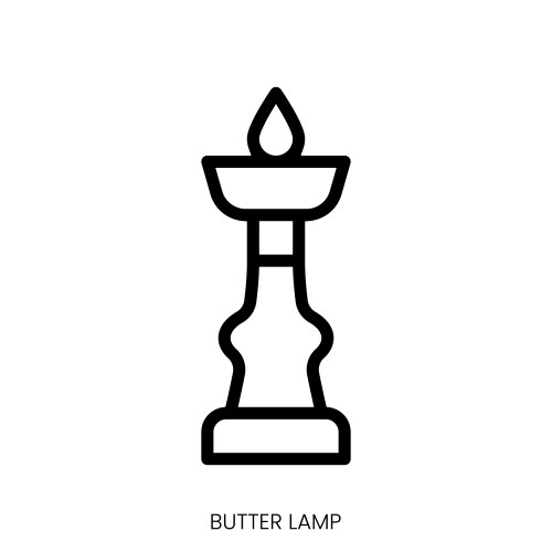 Candles icon line art style design isolated Vector Image