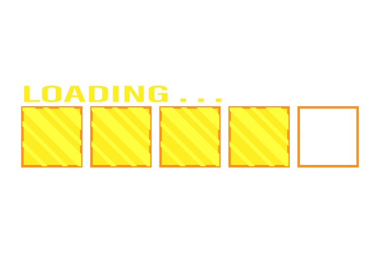 Progress bar sticker Royalty Free Vector Image