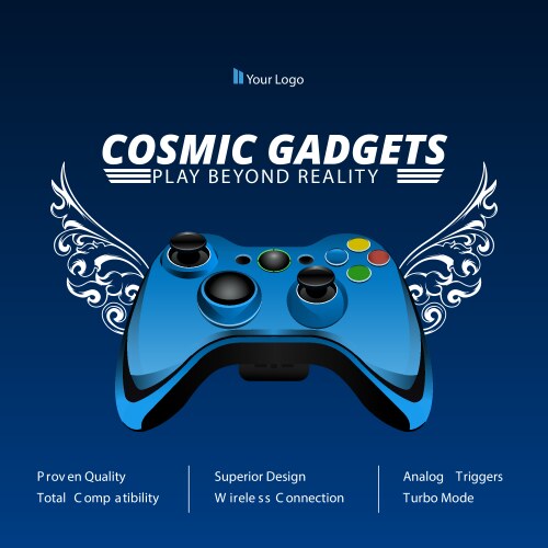 Banner design of game play Royalty Free Vector Image
