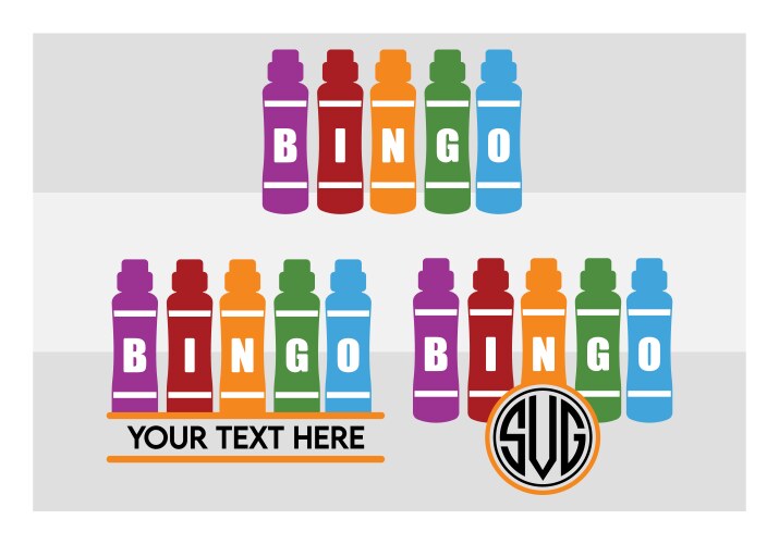 Bingo daubers svg clipart Royalty Free Vector Image