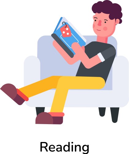 Reading story Royalty Free Vector Image - VectorStock