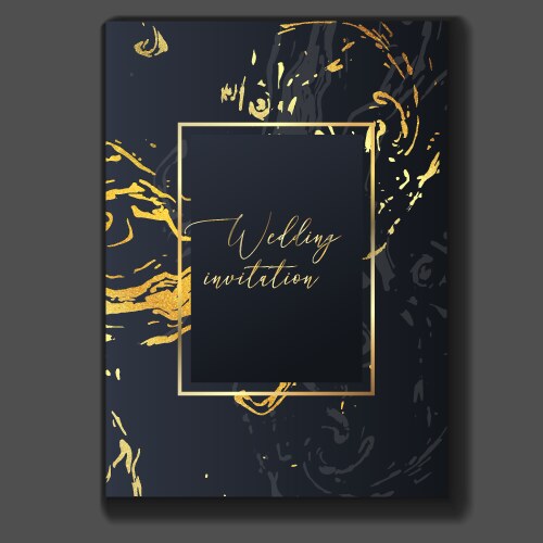 Black and gold exclusive invitation card design Vector Image Black and gold exclusive invitation card design Vector Image