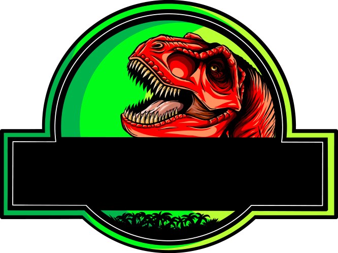 Tyrannosaurus t rex logo Royalty Free Vector Image