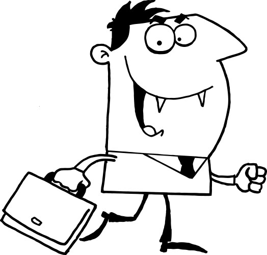 Cartoon Businessman Vampire Vector Images (32)