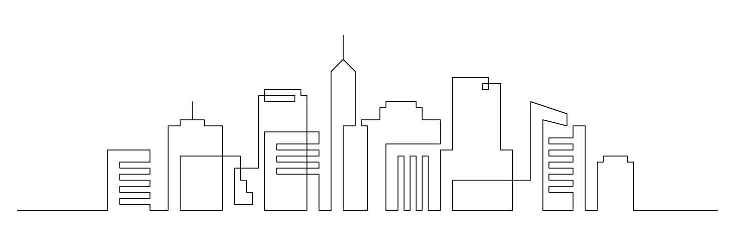One single line drawing of doha city skyline Vector Image