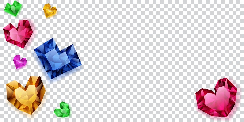 Crystal faceted heart Royalty Free Vector Image