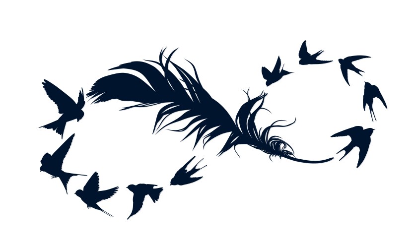 Infinity symbol birds Vector Images & Graphics for Commercial Use ...