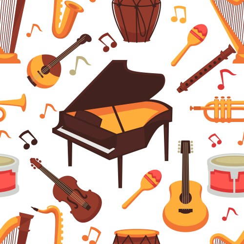 Isolated set musical instruments Royalty Free Vector Image