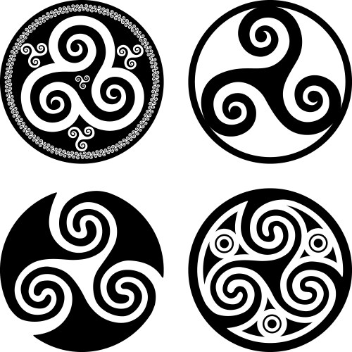 Dragon triskel 0001 Royalty Free Vector Image - VectorStock