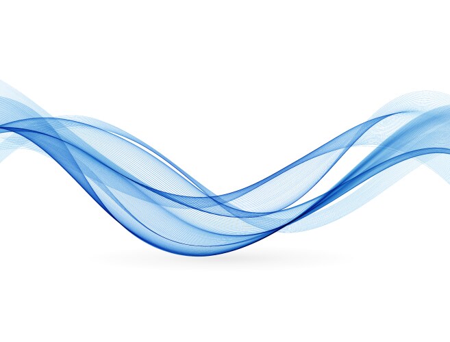 Blue color abstract wave design element Royalty Free Vector