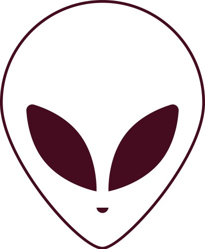 Alien face design Royalty Free Vector Image - VectorStock