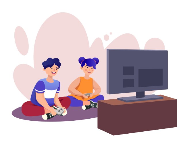 Video gaming online games computer screen Vector Image