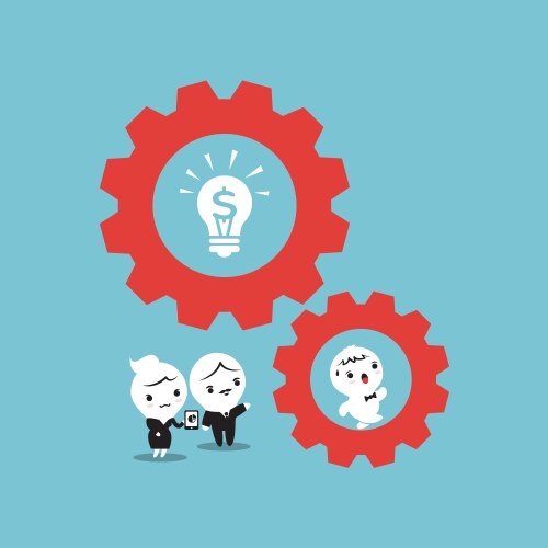 Hard working business man with pile of work Vector Image