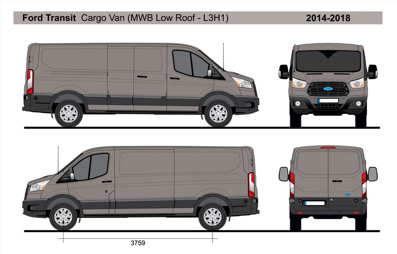 Ford transit cargo and passenger l4h3 2014-present