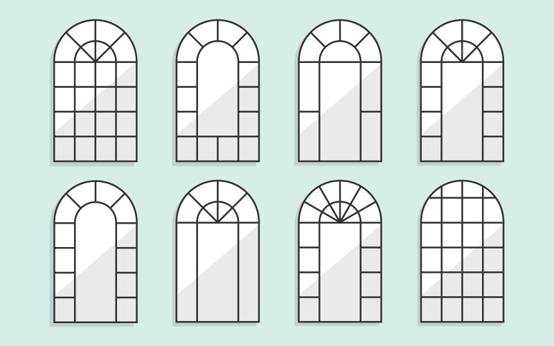 Elegant Arched Windows Royalty Free Vector Image
