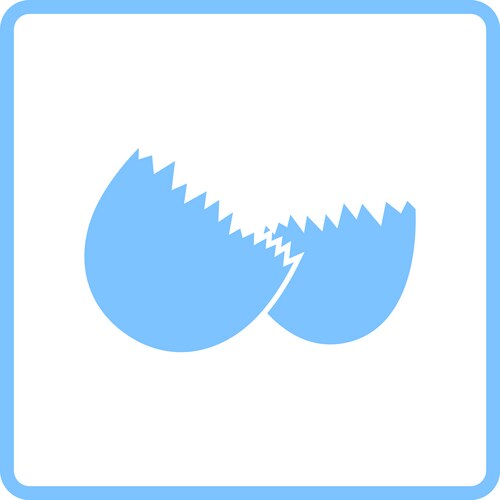 Empty egg shell icon Royalty Free Vector Image