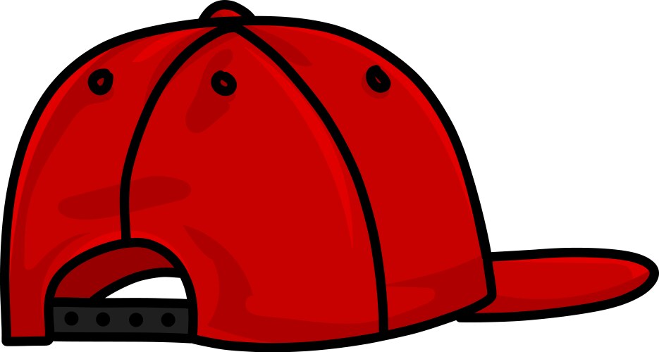 Hat snapback cap backward Royalty Free Vector Image