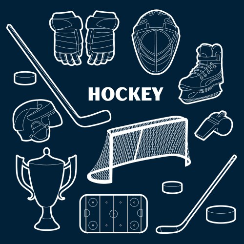 Chalkboard with hockey game tactic Royalty Free Vector Image