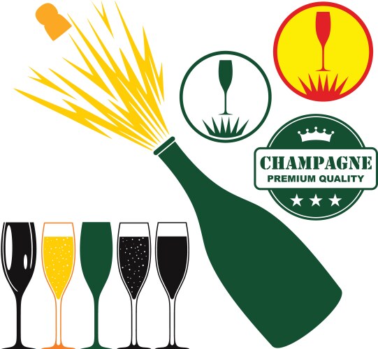Champagne Royalty Free Vector Image - VectorStock