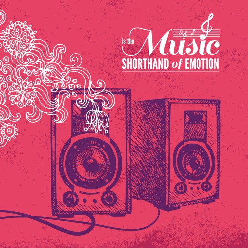 Music set hand drawn of dj icons Royalty Free Vector Image