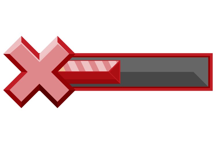 Progress bar sticker Royalty Free Vector Image