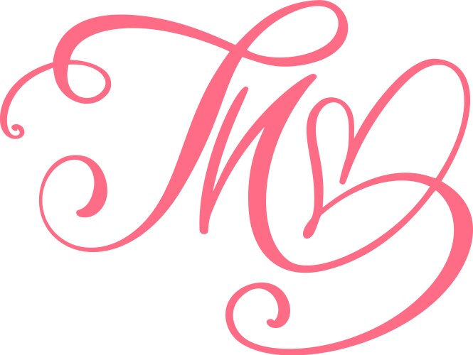 Gold calligraphy letter on circle blue background Vector Image