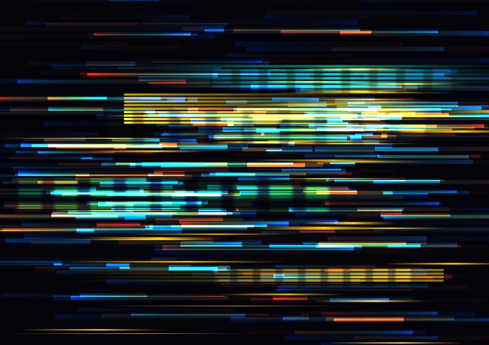 Futuristic neon glitch background glitched Vector Image