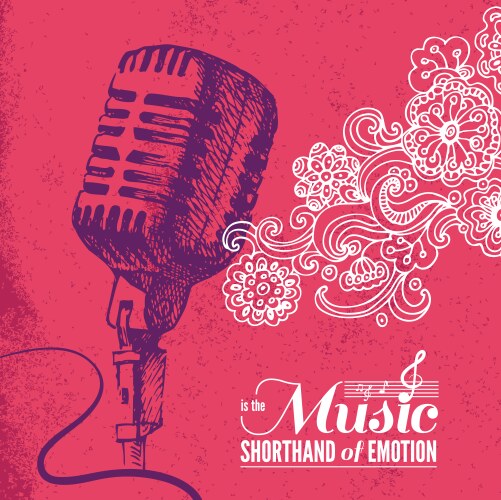 Music set hand drawn of dj icons Royalty Free Vector Image