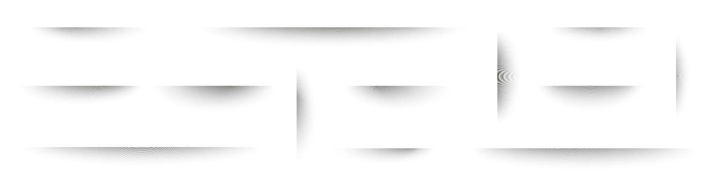 Realistic shadow box set with drop effect Vector Image