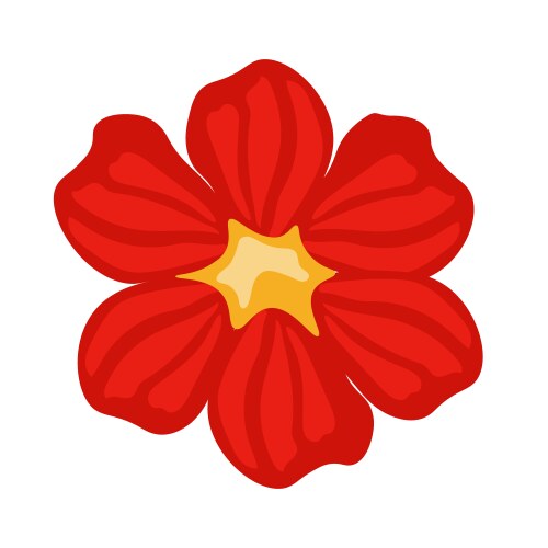 Simple blue flower head Royalty Free Vector Image