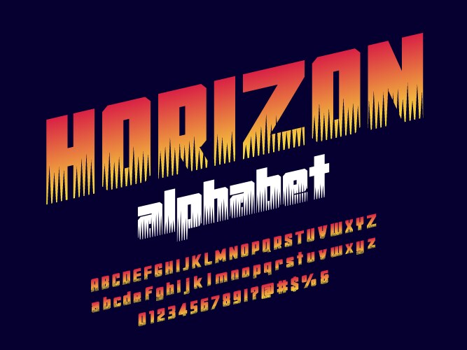 Split font Royalty Free Vector Image - VectorStock