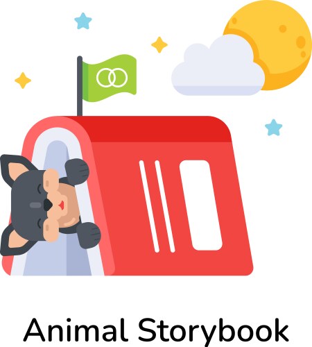 Animal storybook Royalty Free Vector Image - VectorStock