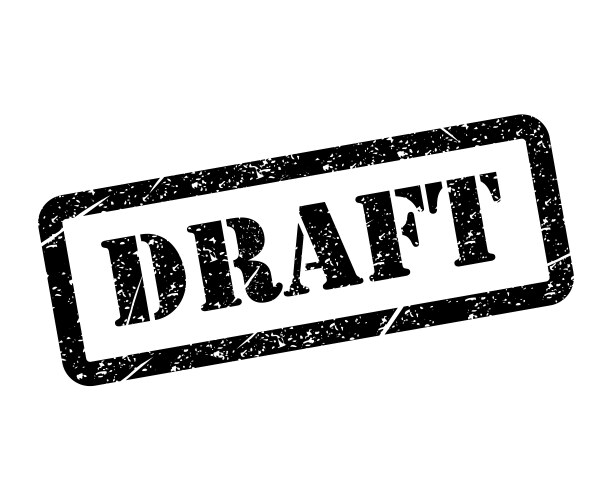 Draft stamp symbol label sticker sign button text Vector Image