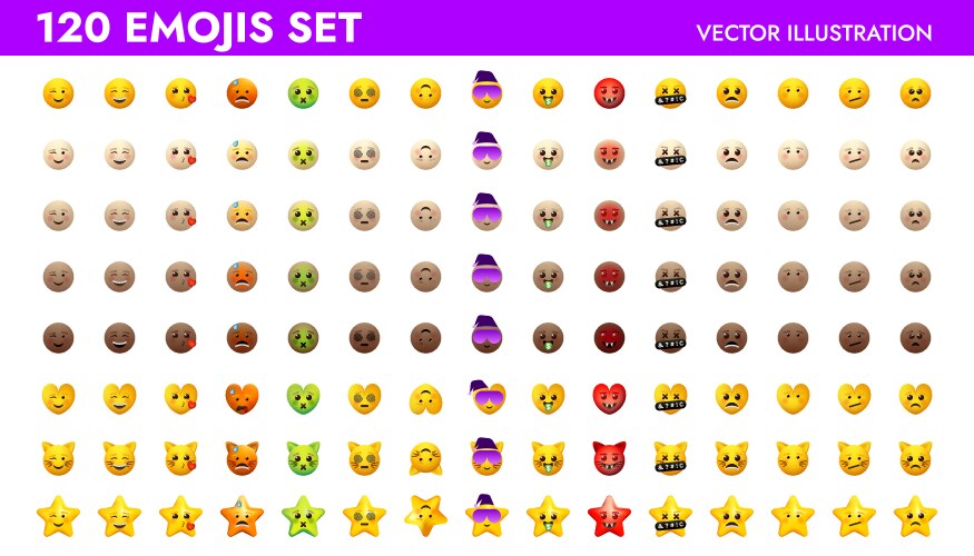 Emoji Pack Vector Images (over 4,600)